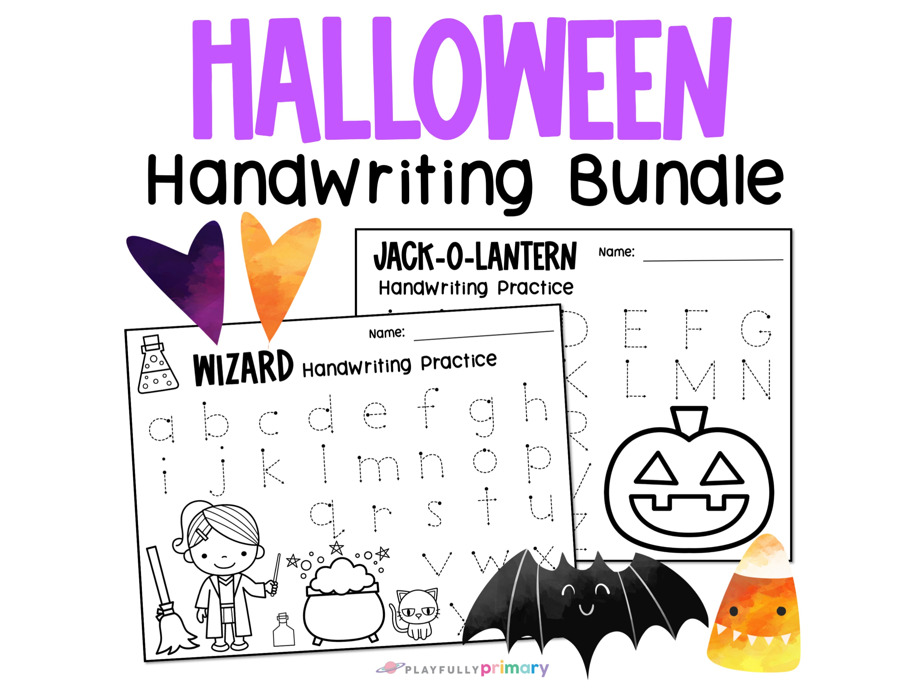 Halloween Handwriting Worksheet, Halloween Worksheets for Kindergarten ...