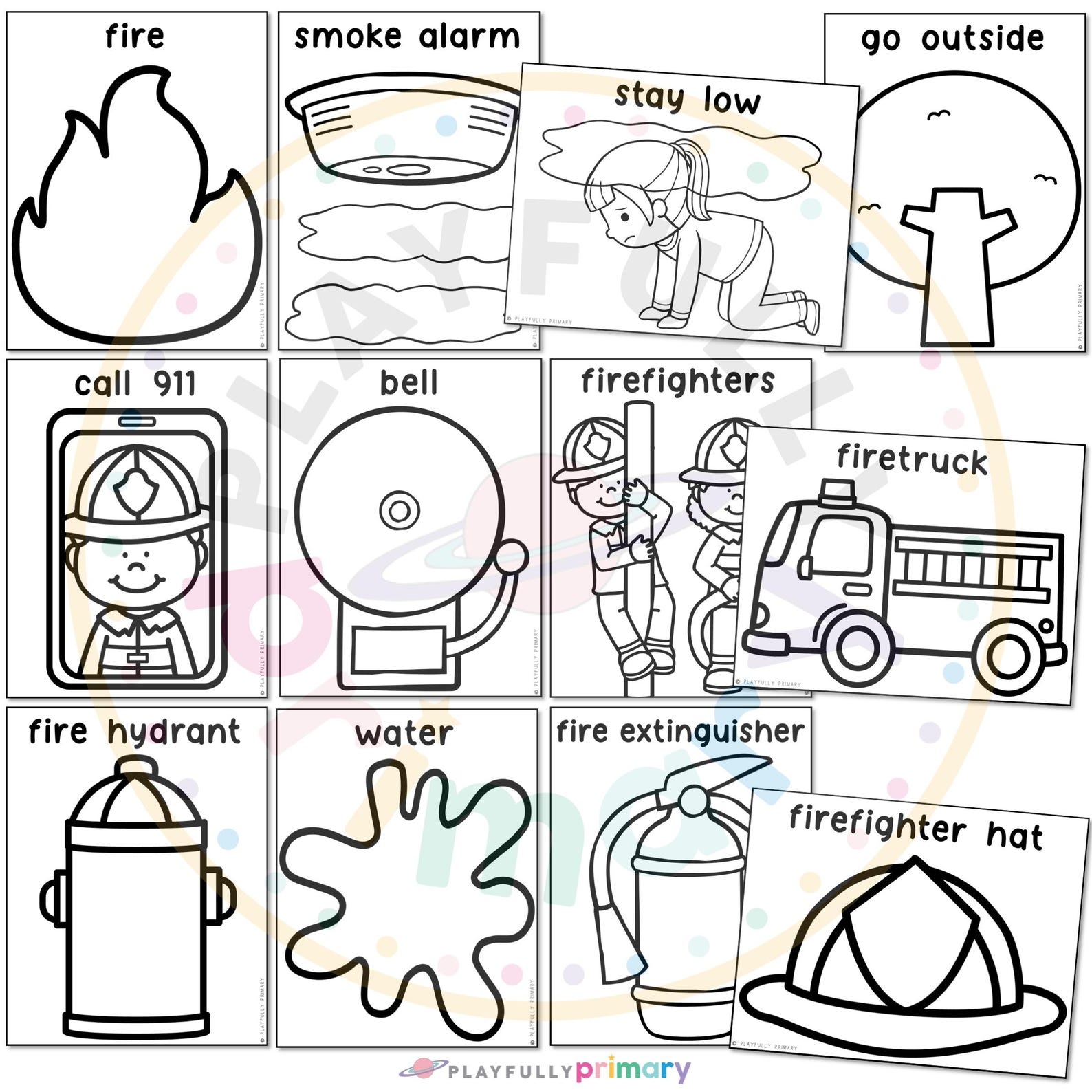 Fire Safety Crafts for Kids Printable | Preschool Craft Templates for ...