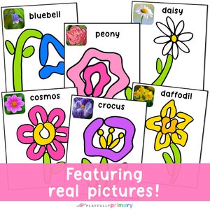 Spring Flower Garden Playdough Mats | Play Doh Activity Sheets ...
