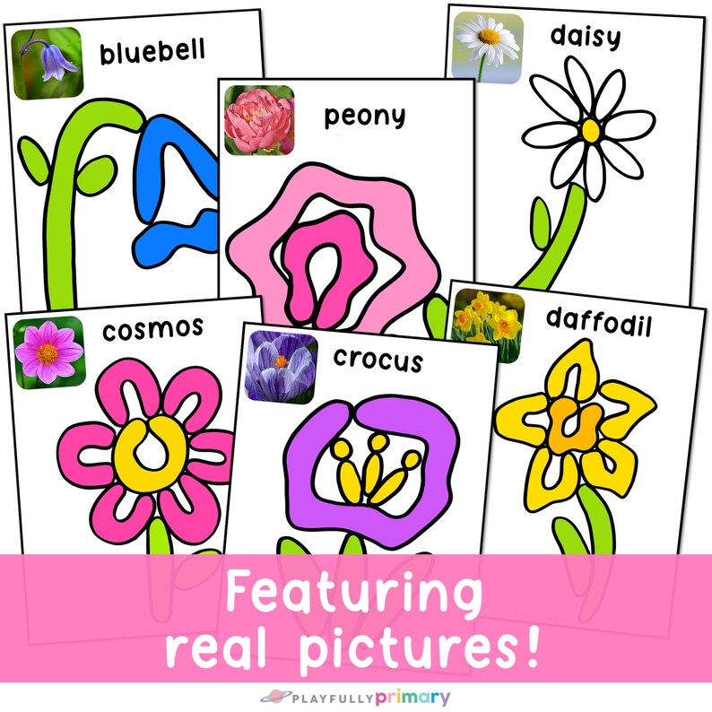 Garden Playdough Mats - Flower Unit Study Activity - Spring Play Dough ...