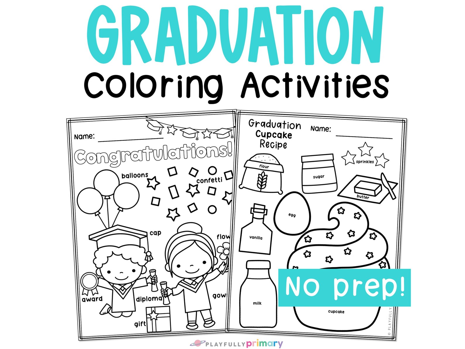 Graduation Coloring Sheet, Kindergarten Graduation Coloring Page, End ...