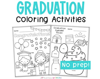 Graduation Coloring Pages for Kids Background Scene End of the Year ...