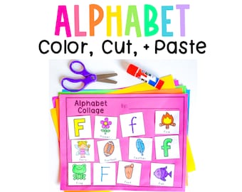 Beginning Sounds Worksheets - Cut and Paste Alphabet Letter Recognition ...