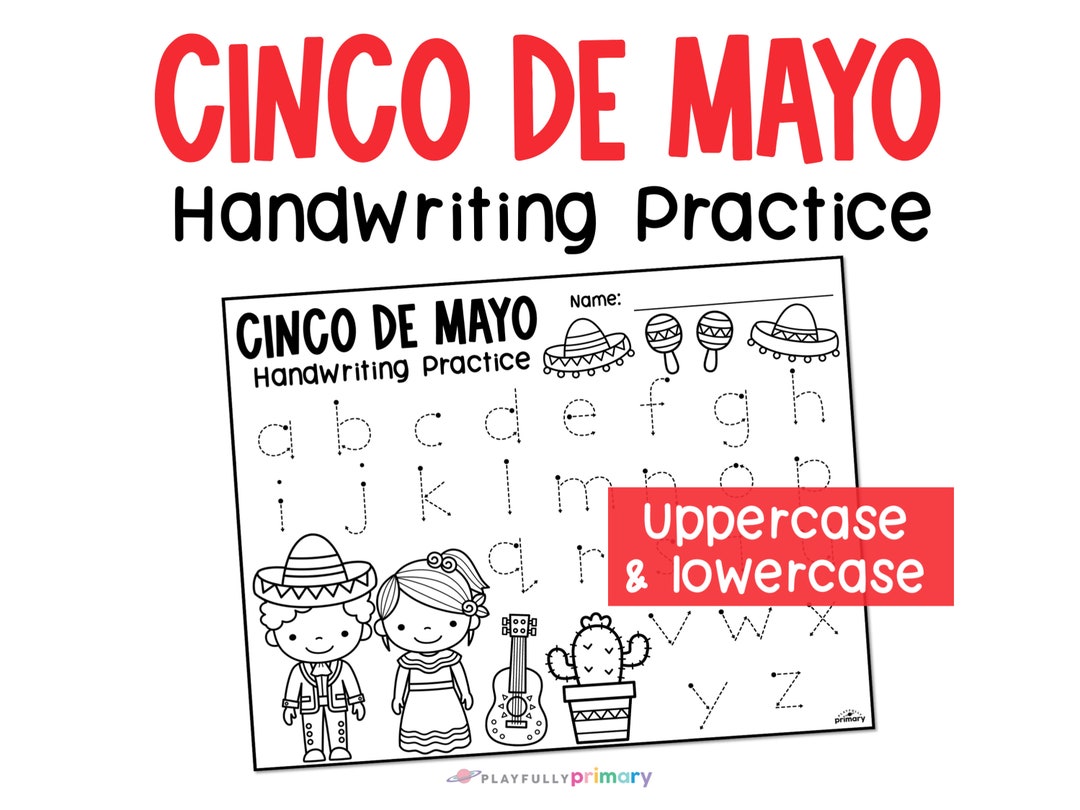 Cinco De Mayo Alphabet Tracing Printable Handwriting Worksheet ...