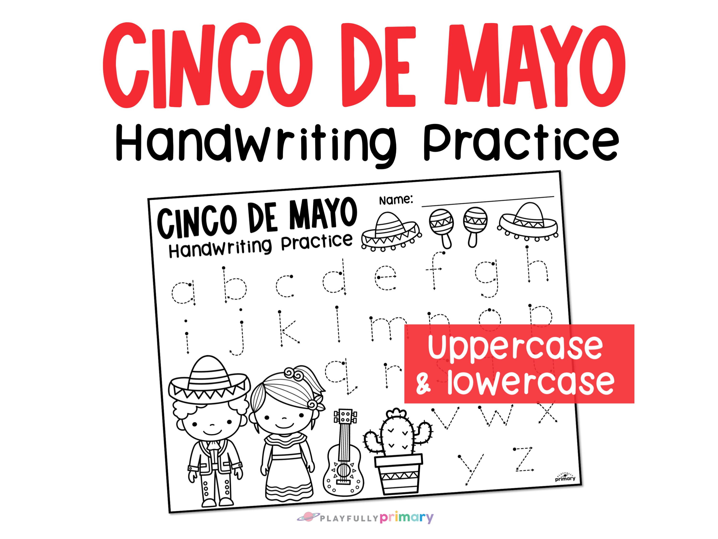 Cinco De Mayo Alphabet Tracing Printable Handwriting Worksheet ...