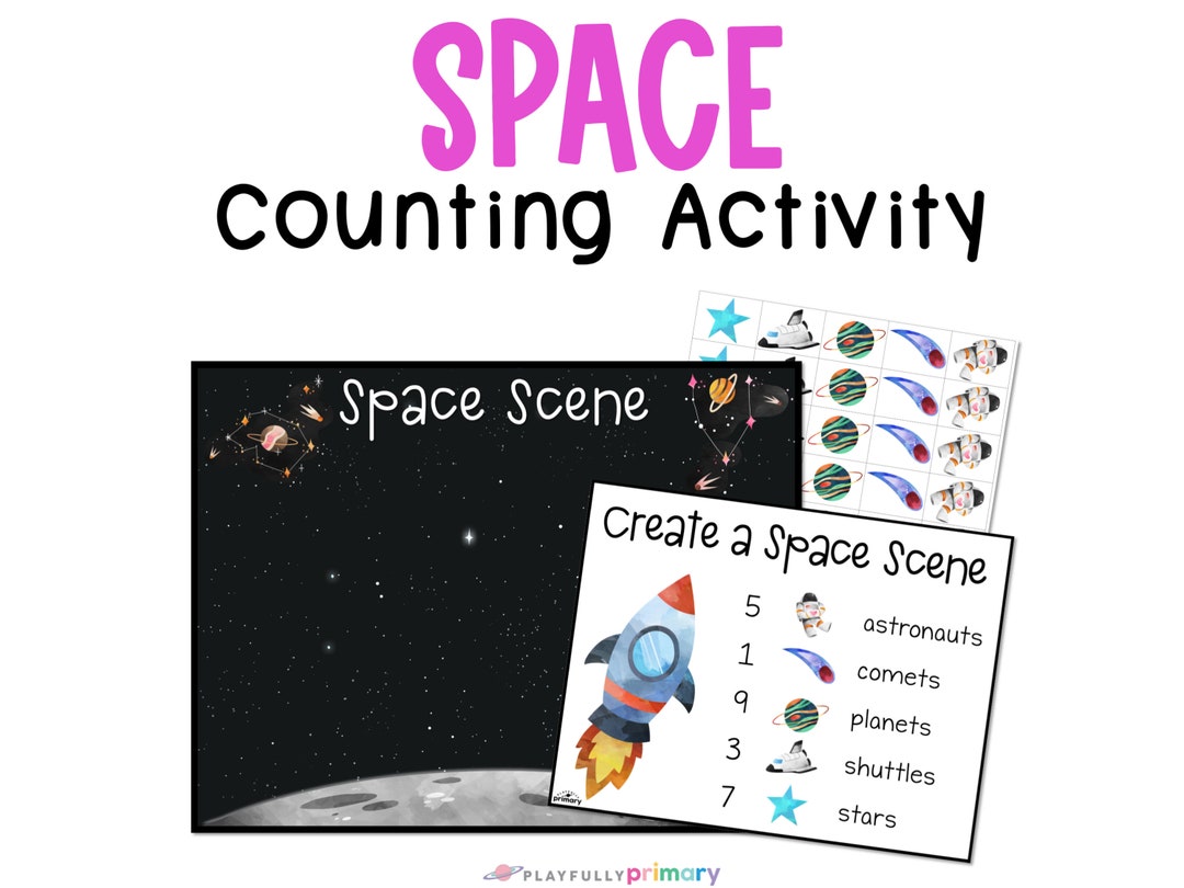 Space Counting Activity | Preschool, Kindergarten, Homeschool Math ...