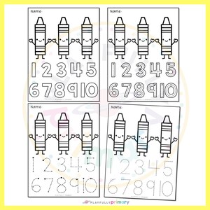Coloring Pages for Kids Number Worksheets for Preschool + Kindergarten ...