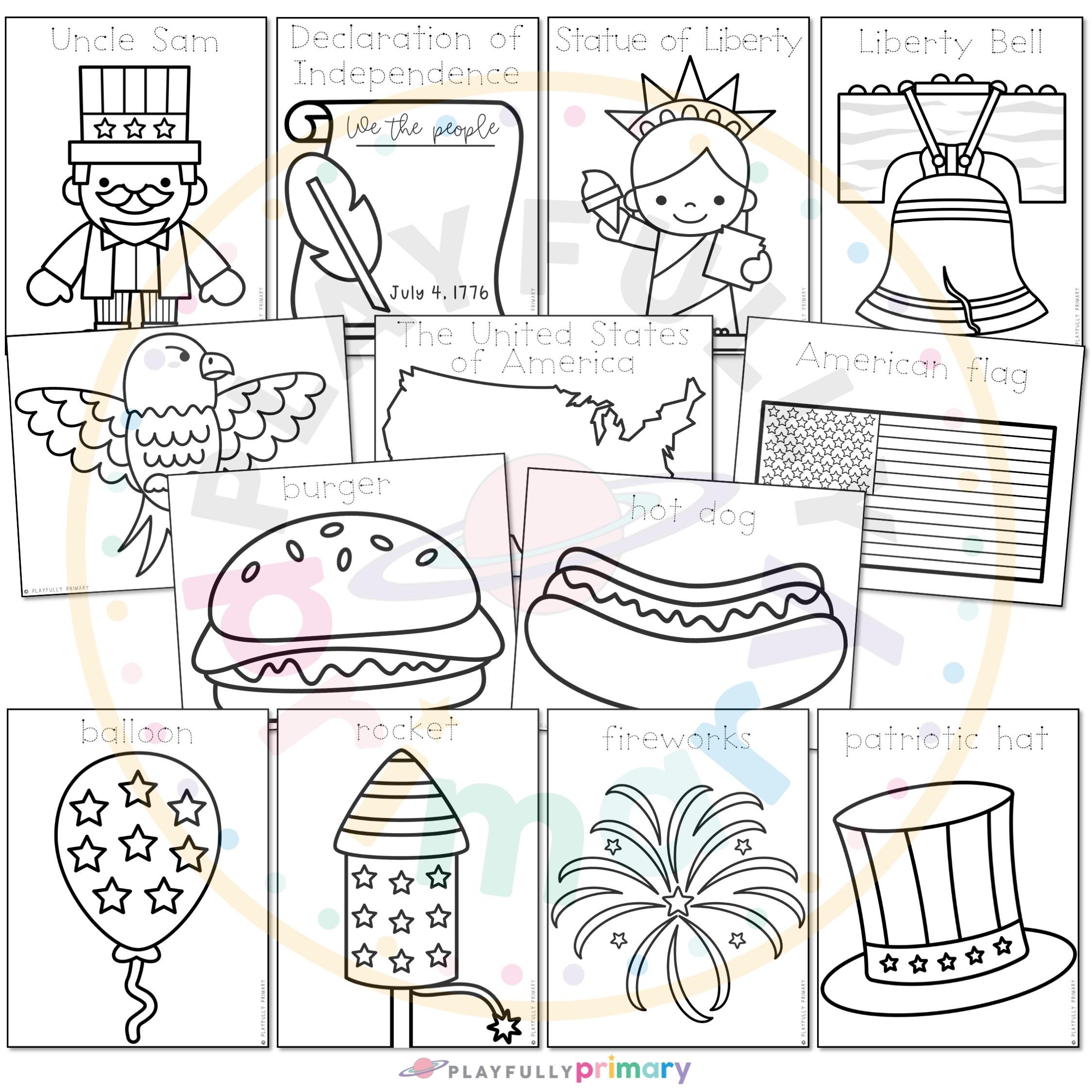 USA Crafts for Kids Printable | Preschool Craft Templates for ...