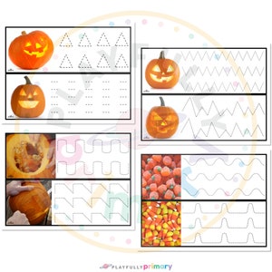 Halloween Tracing Worksheets, Tracing Lines and Shapes, Halloween ...