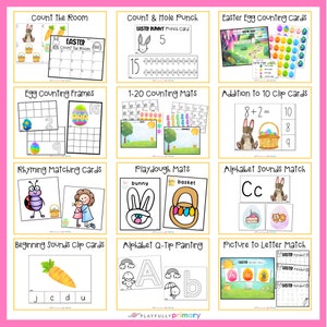 Easter Preschool Curriculum Unit Theme Activities, Easter Homeschool ...