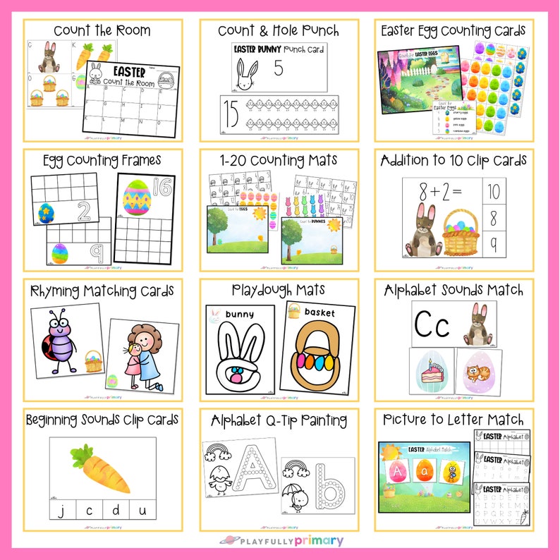 Easter Preschool Curriculum Unit Theme Activities, Easter Homeschool ...