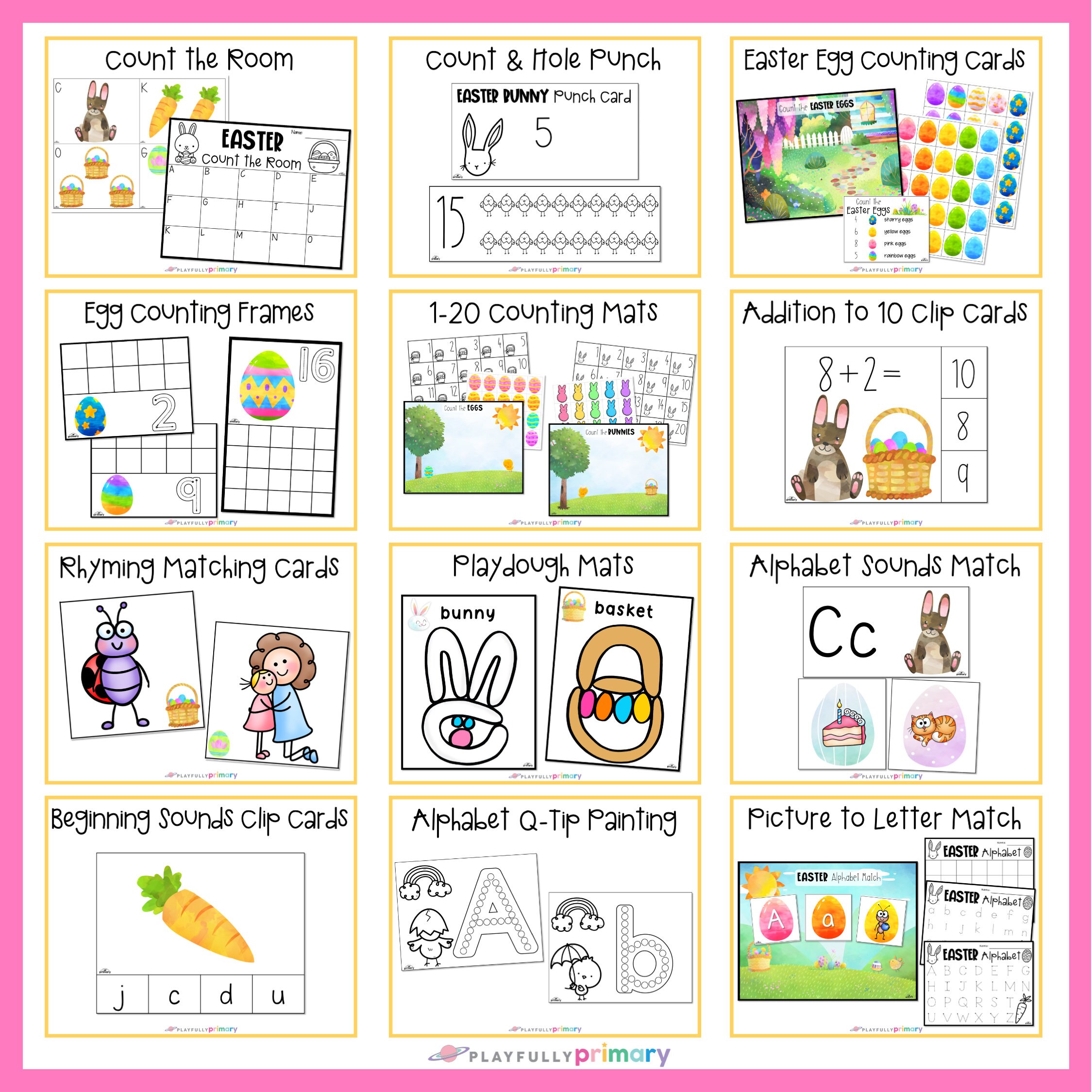 Easter Preschool Curriculum Unit Theme Activities, Easter Homeschool ...