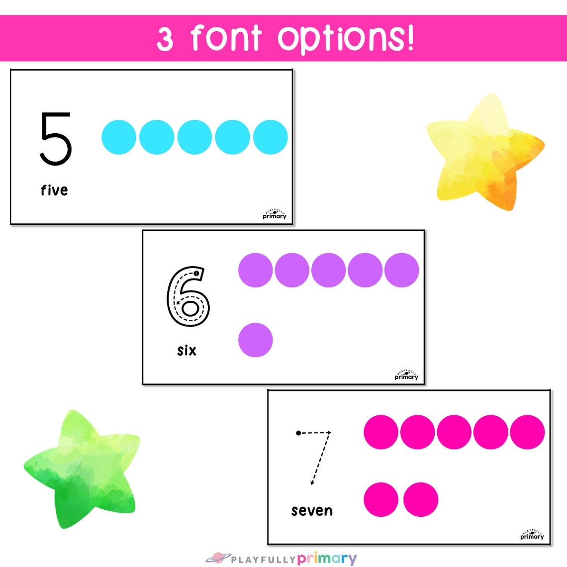 Counting Printable Counting Mats Preschool Mini Eraser Task Cards ...
