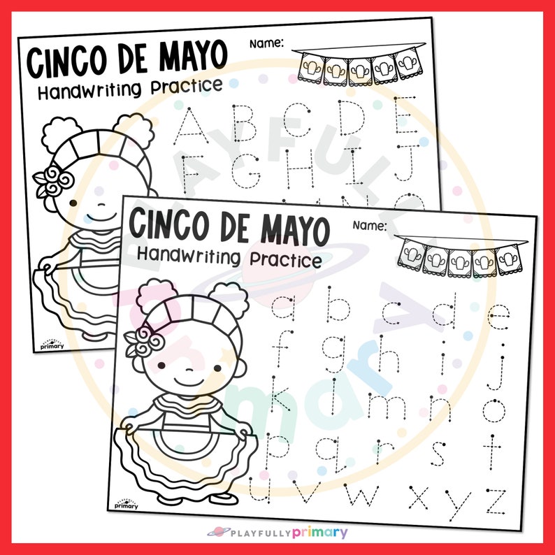 Cinco De Mayo Alphabet Tracing Printable Handwriting Worksheet ...