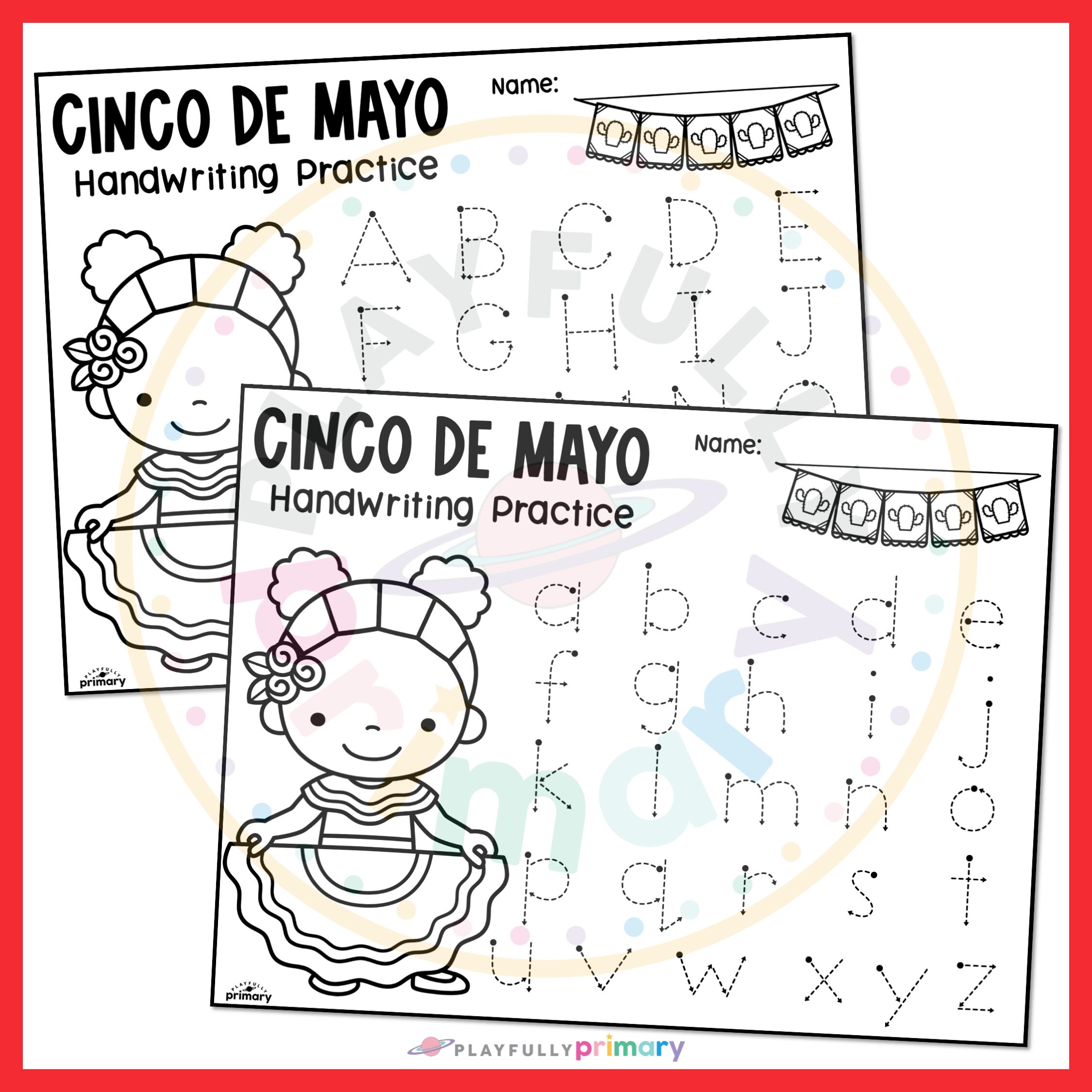 Cinco De Mayo Alphabet Tracing Printable Handwriting Worksheet ...