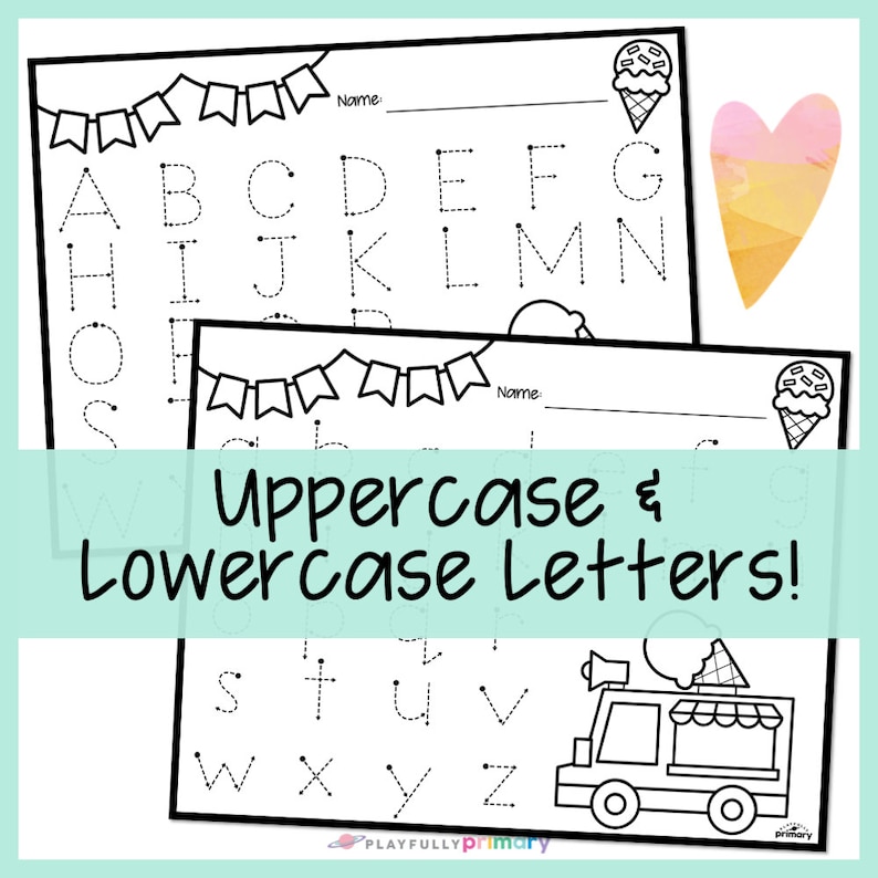 Ice Cream Worksheet, Ice Cream Activities, Alphabet Tracing Printable ...