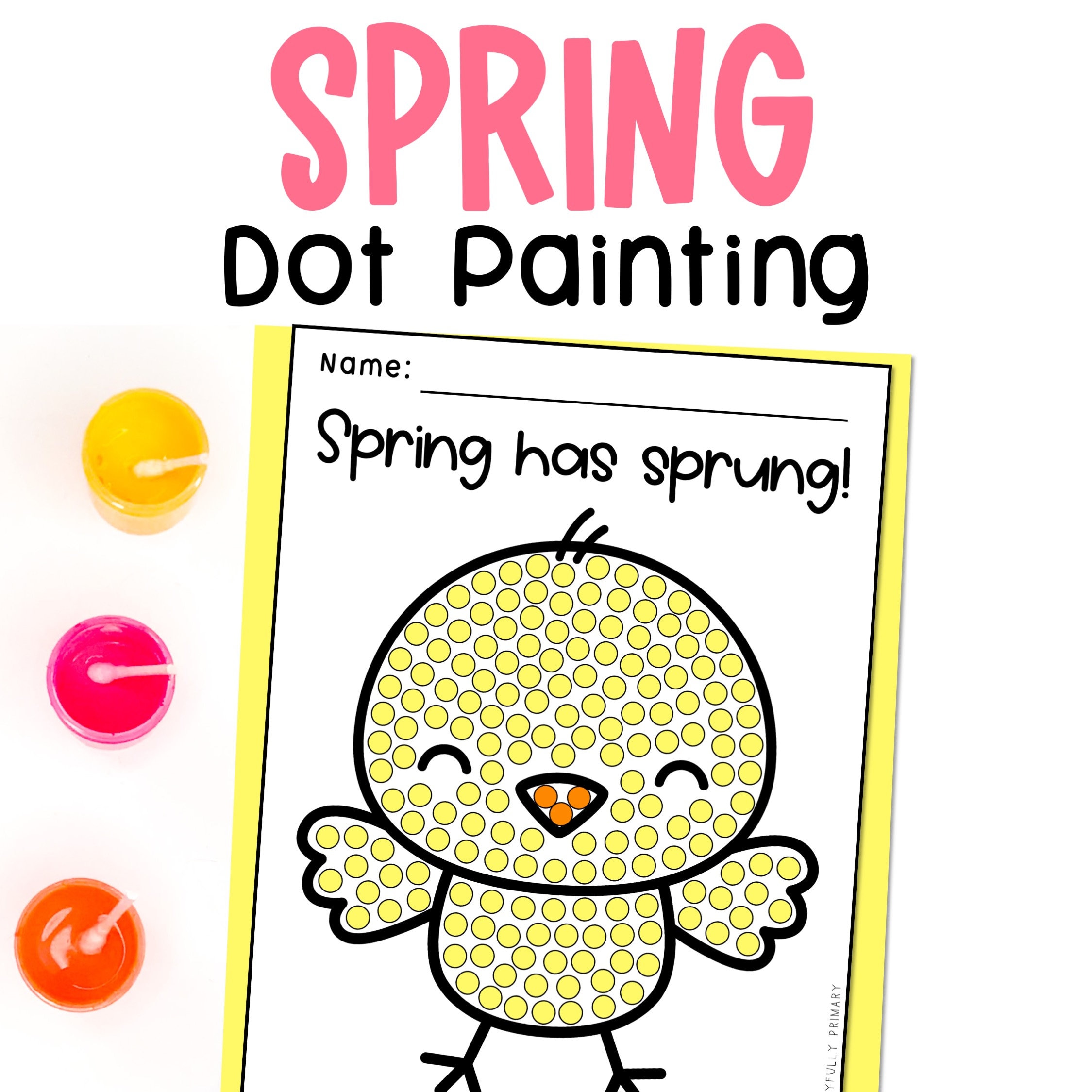 Seasonal Q-tip Painting Worksheets, Kindergarten Preschool Themes ...
