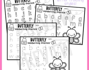Toys Preschool Kindergarten Montessori Butterfly Alphabet Letter ...