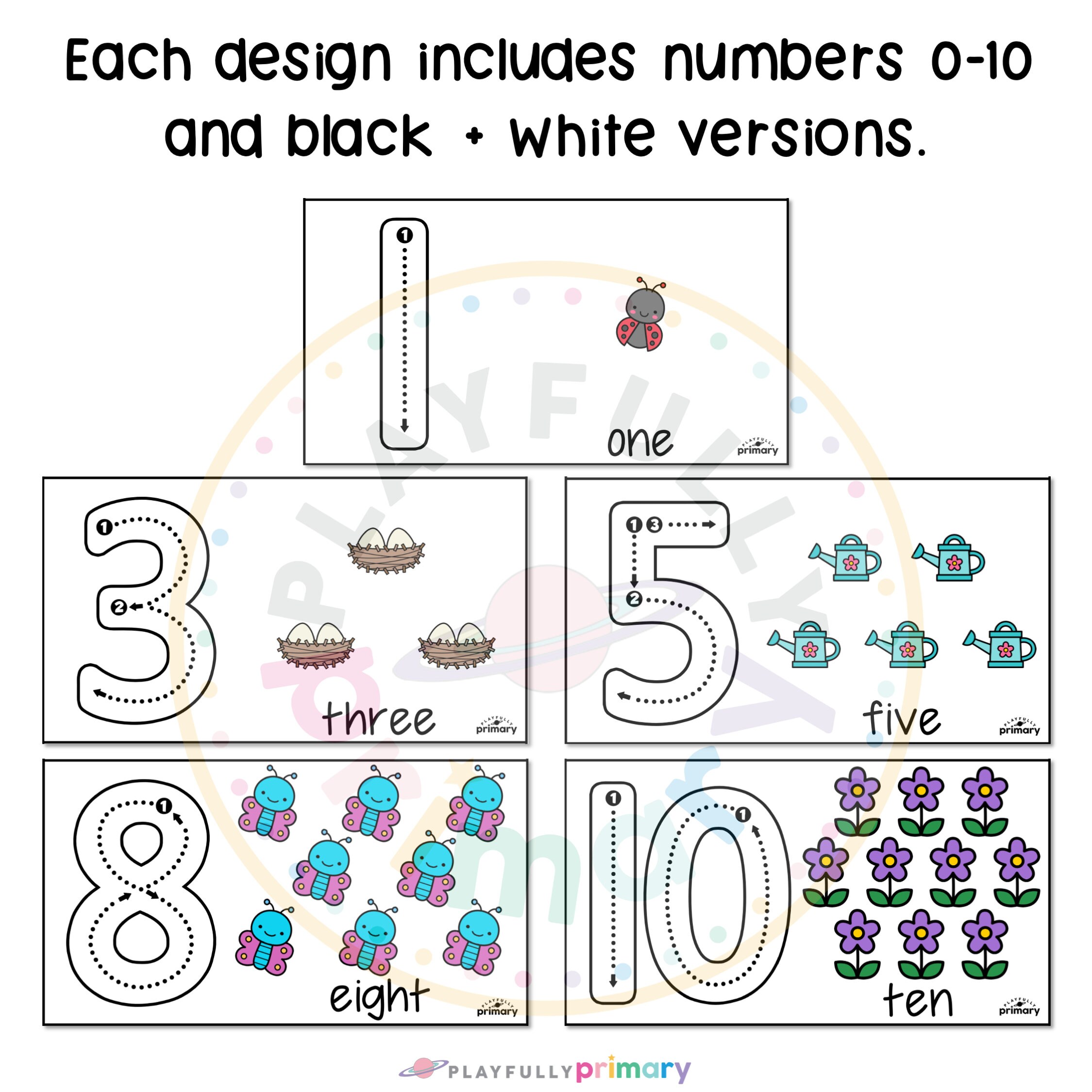 Spring Counting to 10 - Spring Dot Marker Printable 1-10 - March ...