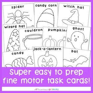 Halloween Tracing Practice - Tracing Worksheets - Halloween Printable ...