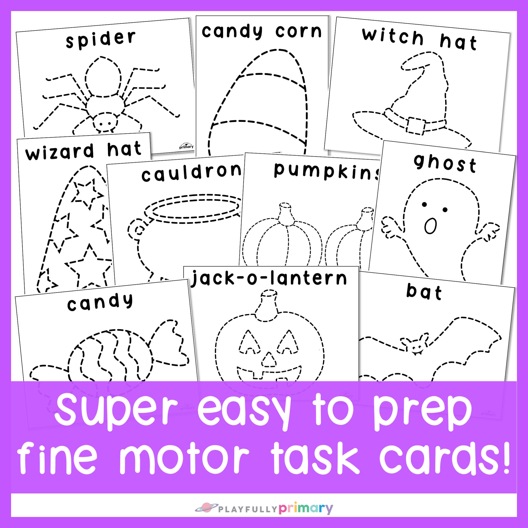 Halloween Tracing Practice Tracing Worksheets Halloween Printable Kids ...