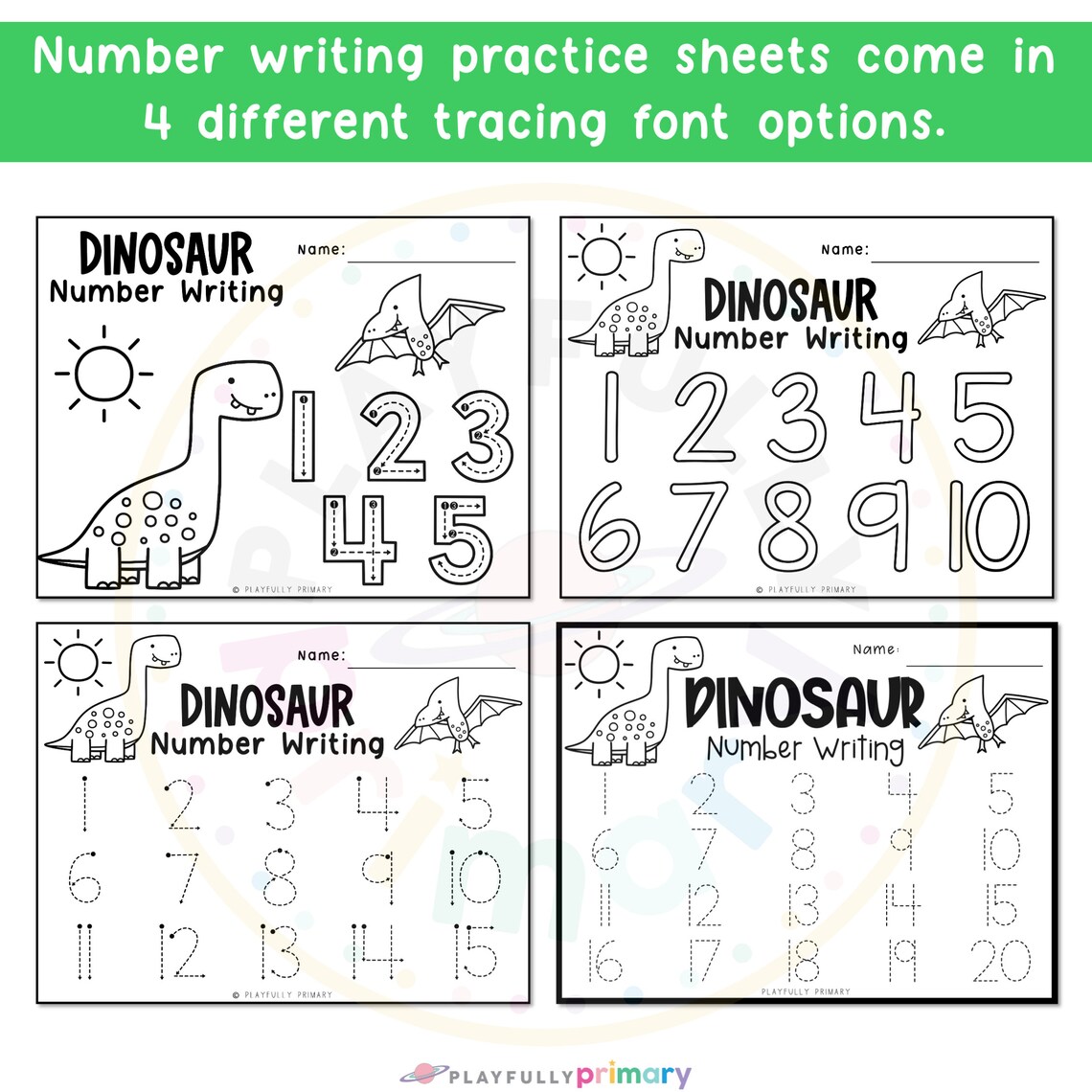 Dinosaur Counting Activities Preschool Counting to 10, Dinosaur ...