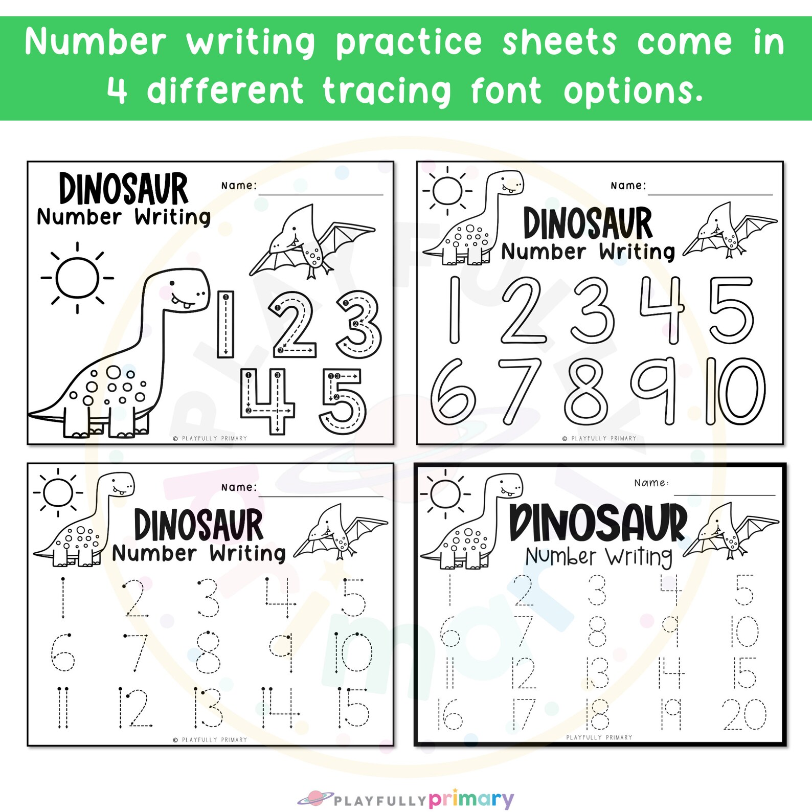 Dinosaur Counting Activities Preschool Counting to 10, Dinosaur ...