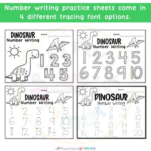 Dinosaur Counting Activities Preschool Counting to 10, Dinosaur ...