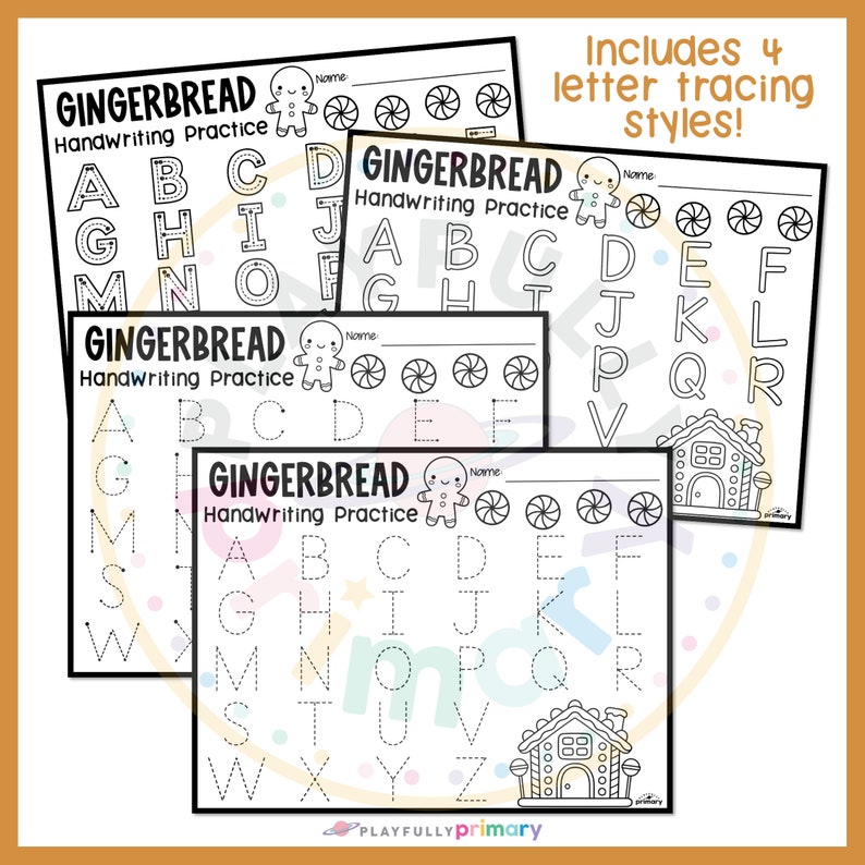 Gingerbread Man Coloring Page + Handwriting Practice for Kindergarten ...