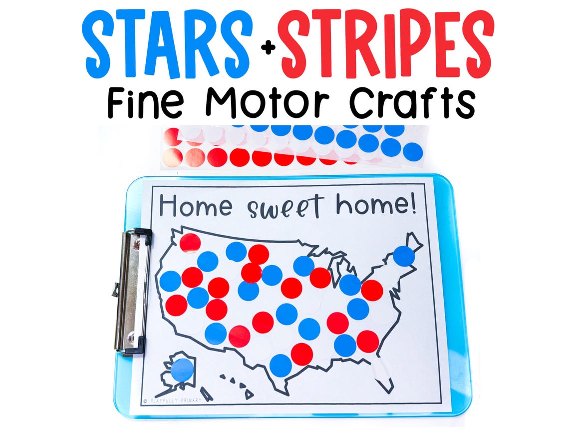 USA Crafts for Kids Printable | Preschool Craft Templates for ...