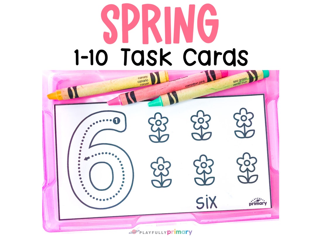 Spring Counting to 10 - Spring Dot Marker Printable 1-10 - March ...
