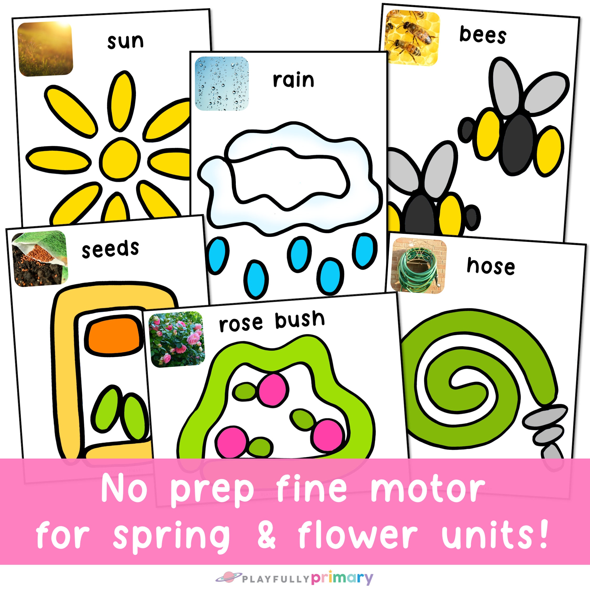 Garden Playdough Mats - Flower Unit Study Activity - Spring Play Dough ...