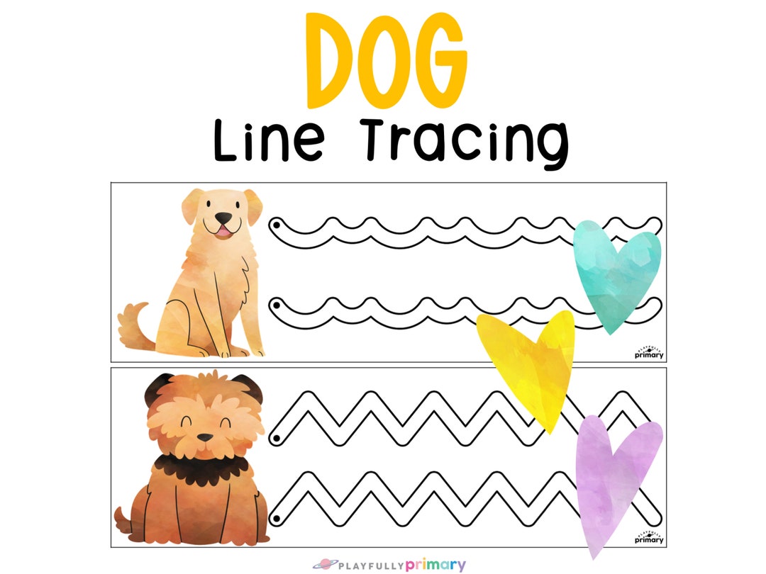 Dog Line Tracing Cards - Fine Motor Tracing Activities - Preschool ...