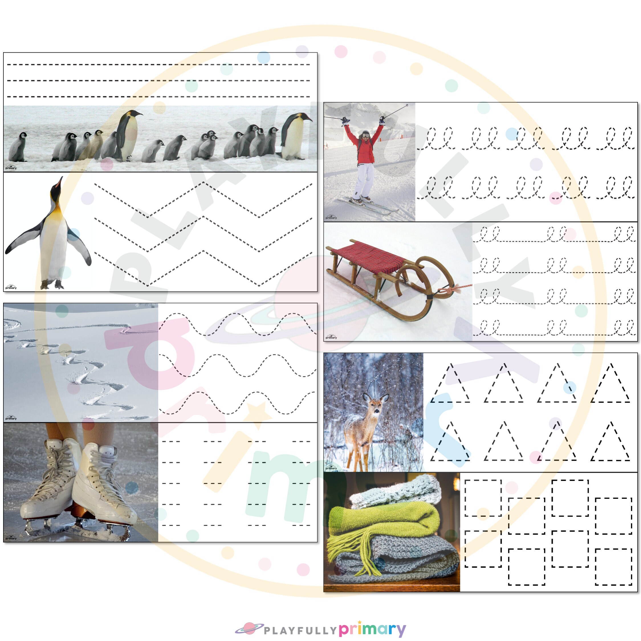 Winter Pre-writing Worksheets Printable Winter Tracing Lines ...