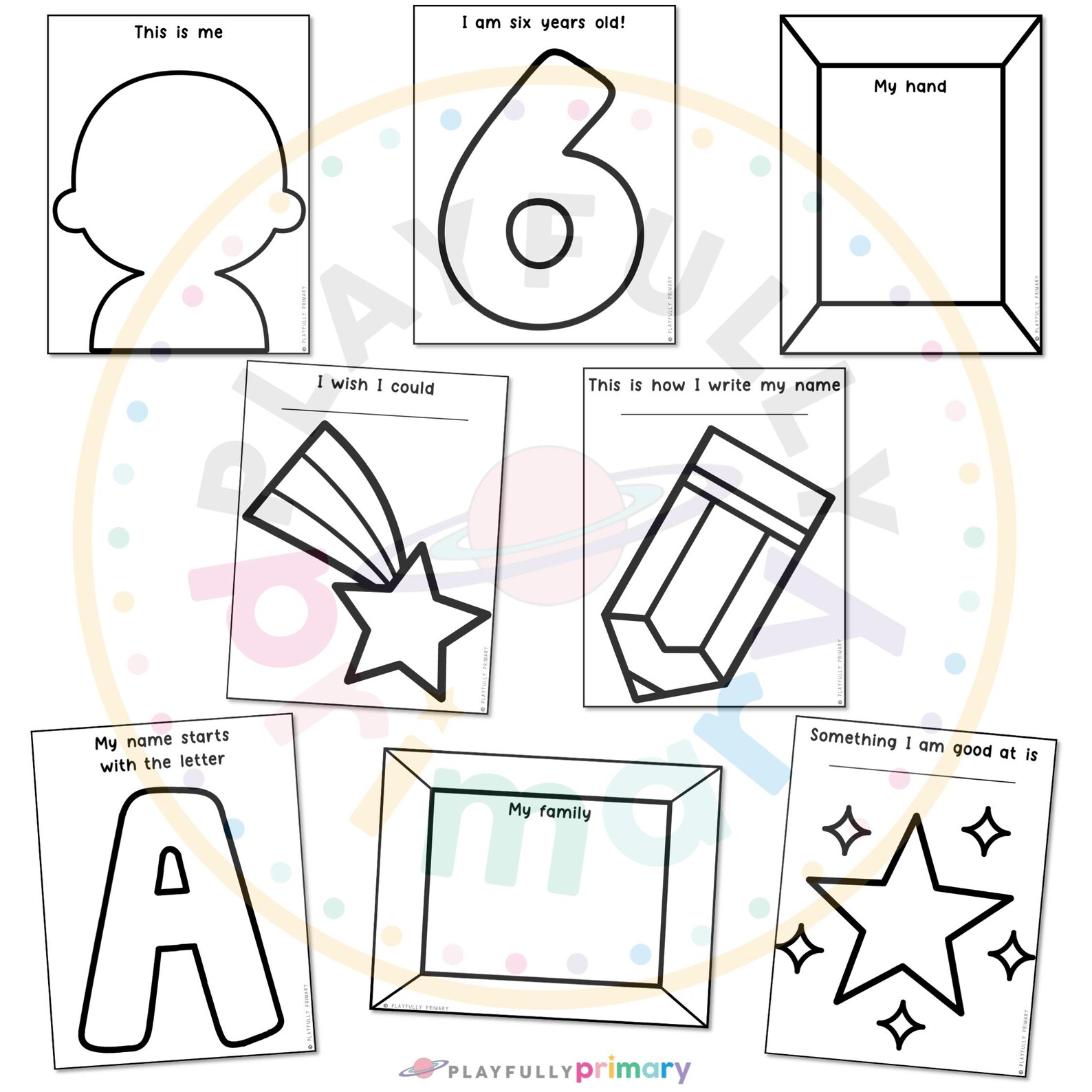 All About Me Crafts for Kids Printable | Preschool Craft Templates for ...