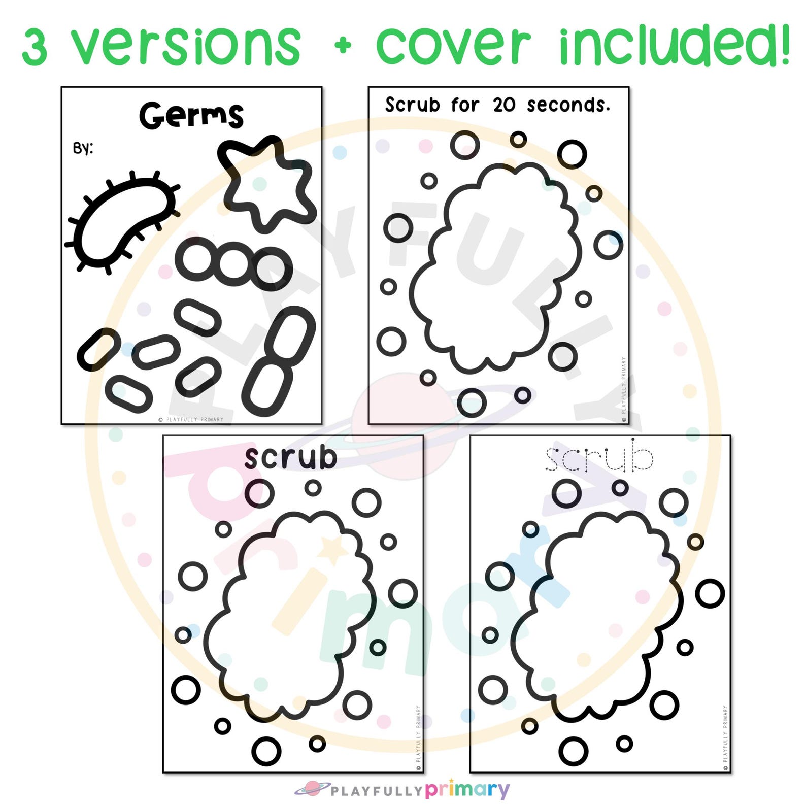 Germ Activities for Kids Printable Worksheets, Germs Coloring Page ...