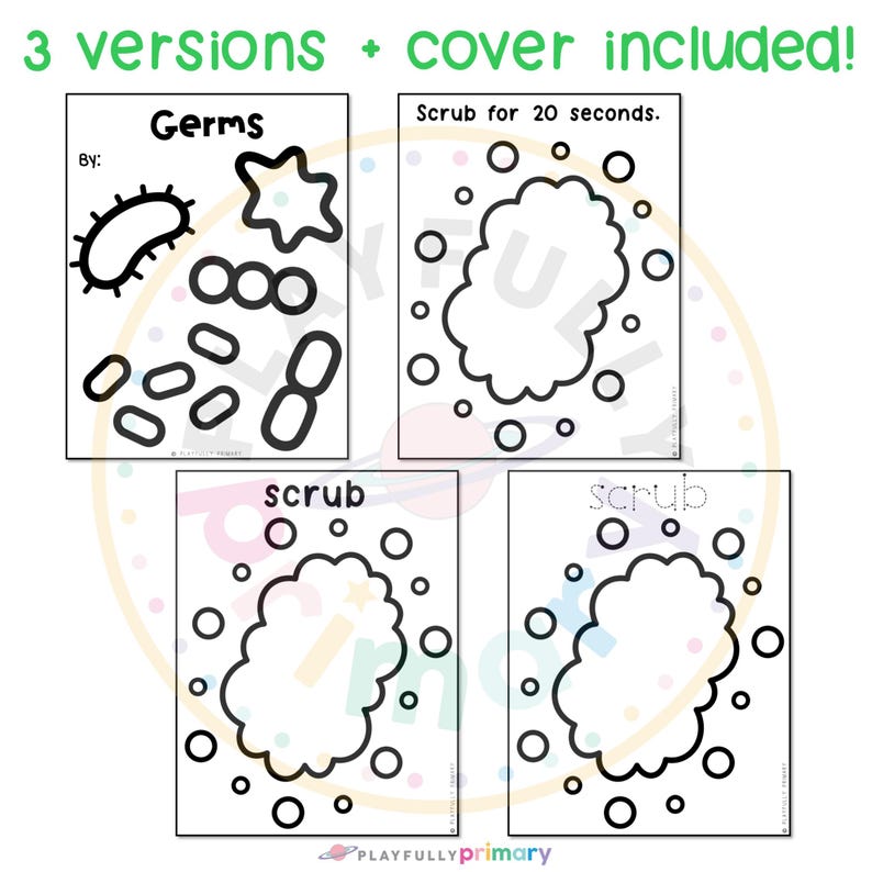 Germ Activities for Kids Printable Worksheets, Germs Coloring Page ...