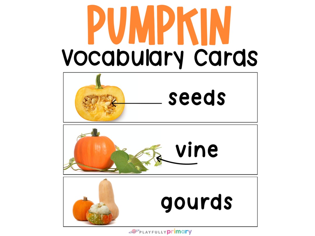 Pumpkin Vocabulary Words, Pumpkin Theme Preschool Prek Kindergarten ...