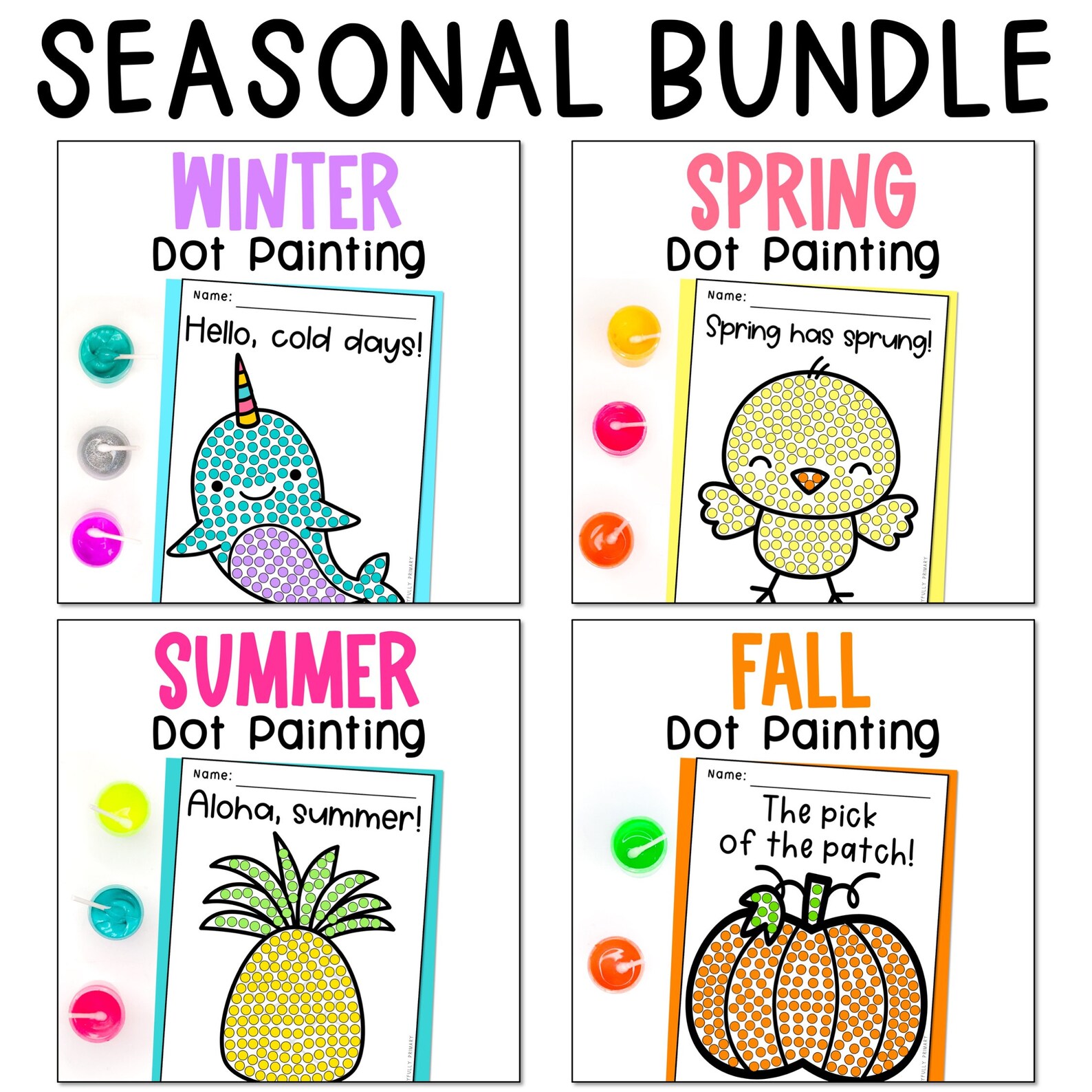 Winter Q-tip Painting Printables, Winter Theme Preschool Worksheets ...