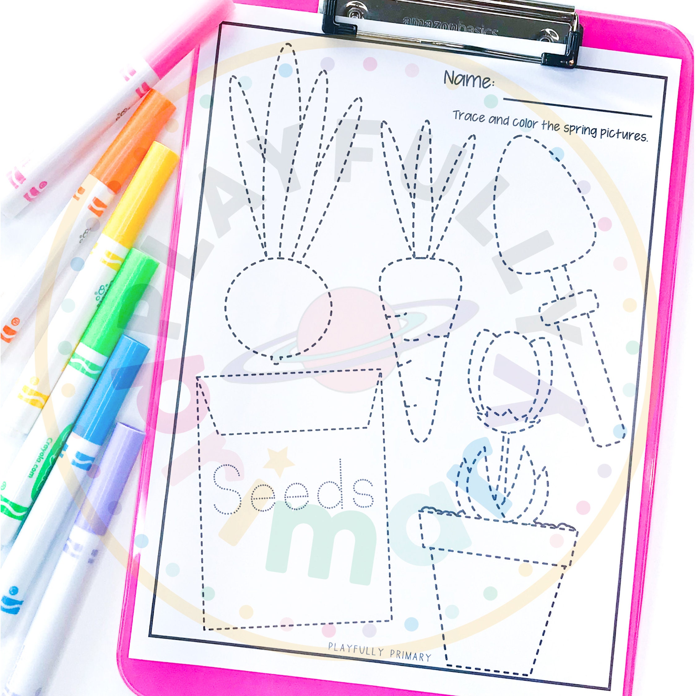 Spring Tracing Worksheets - Spring Coloring Pages for Kids - Spring ...