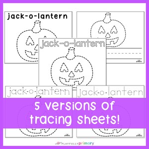 Halloween Tracing Practice - Tracing Worksheets - Halloween Printable ...