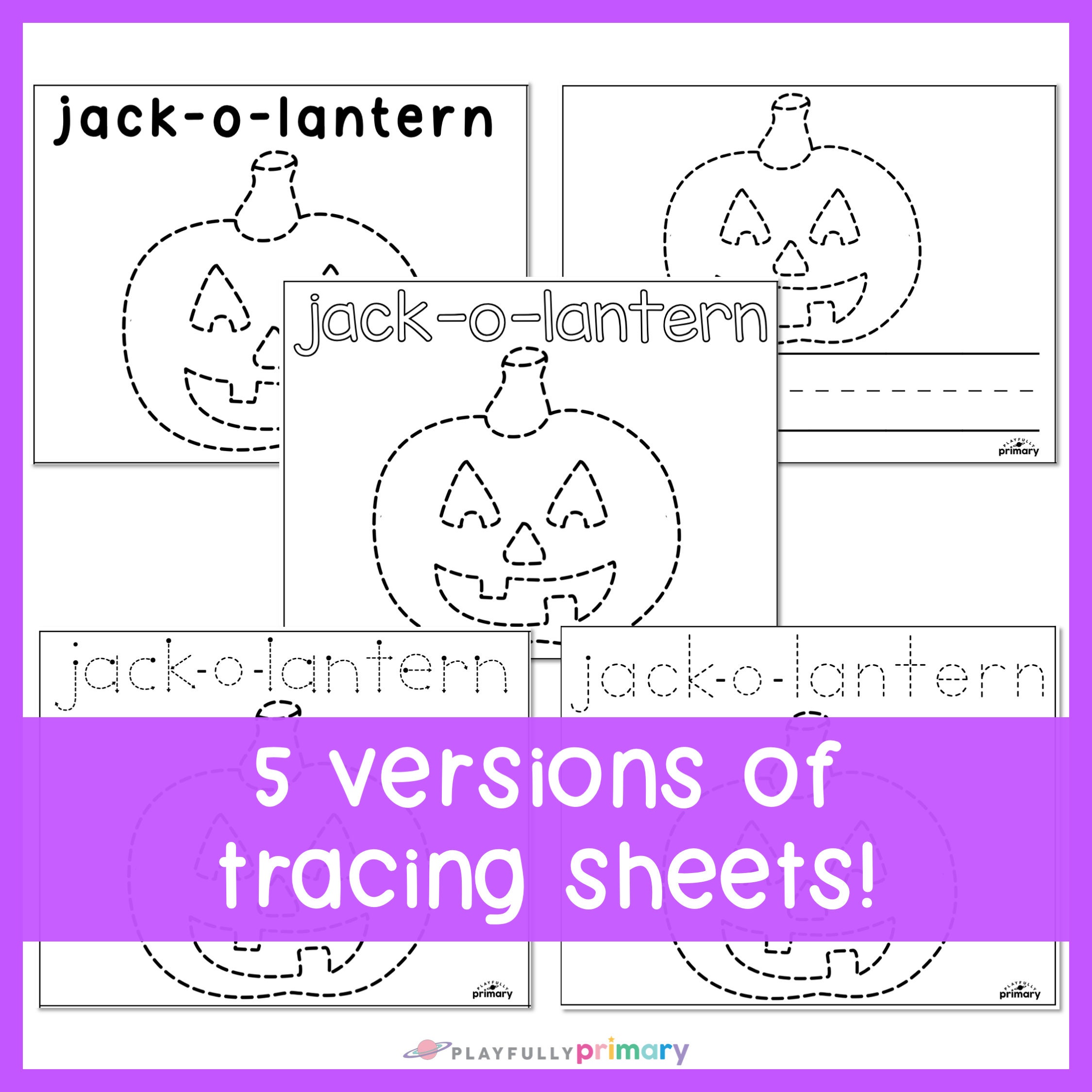 Halloween Tracing Practice Tracing Worksheets Halloween Printable Kids ...