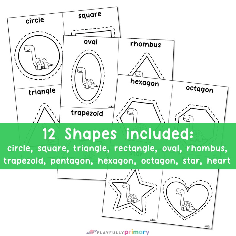 Dinosaur Shapes Activity Dinosaur Craft for Preschool Scissor Skills ...