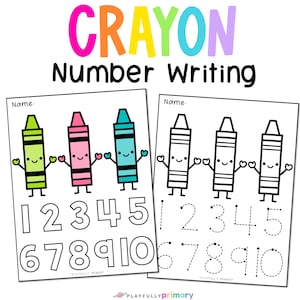 Coloring Pages for Kids Number Worksheets for Preschool + Kindergarten ...