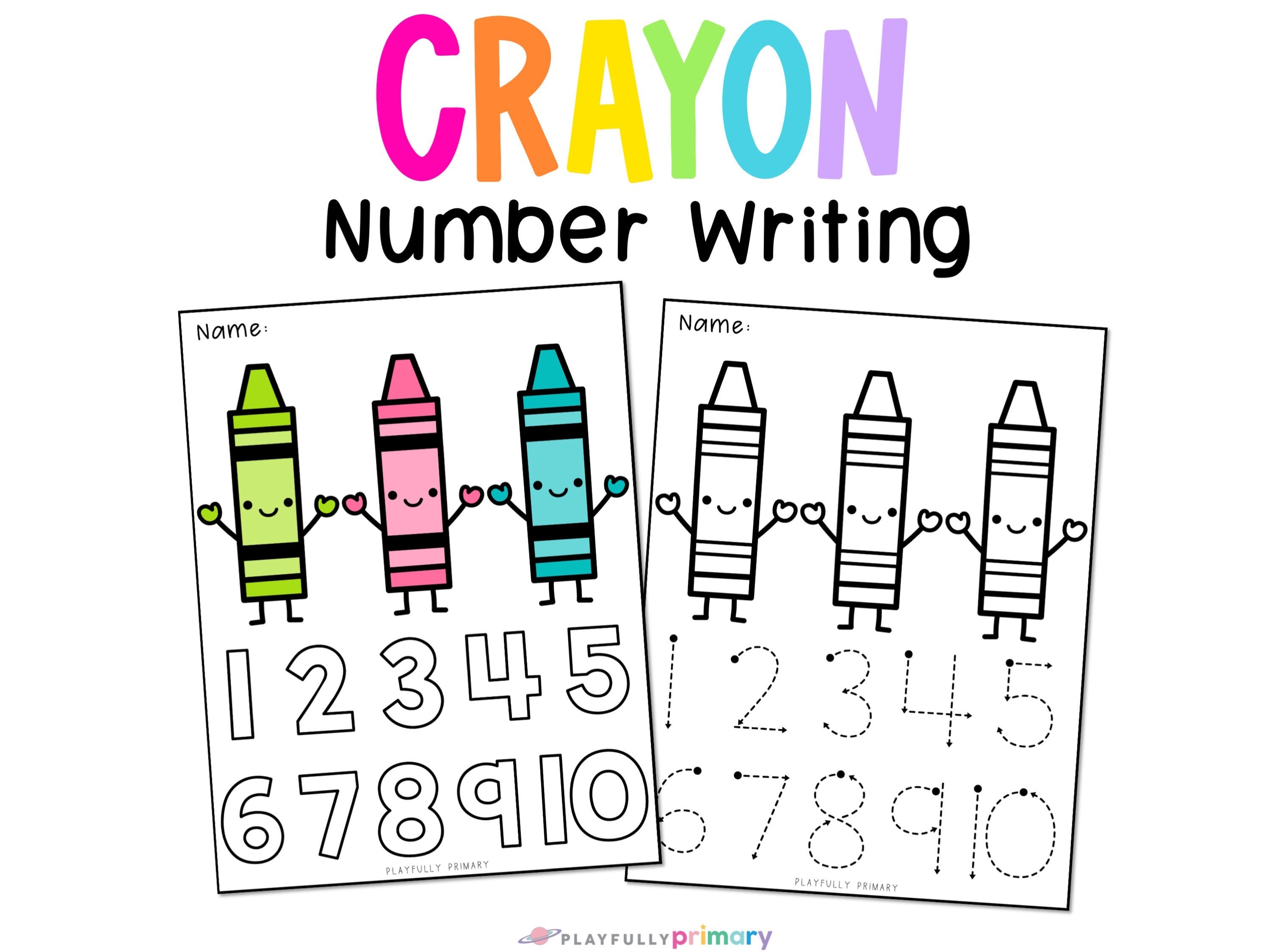 Coloring Pages for Kids Number Worksheets for Preschool + Kindergarten ...
