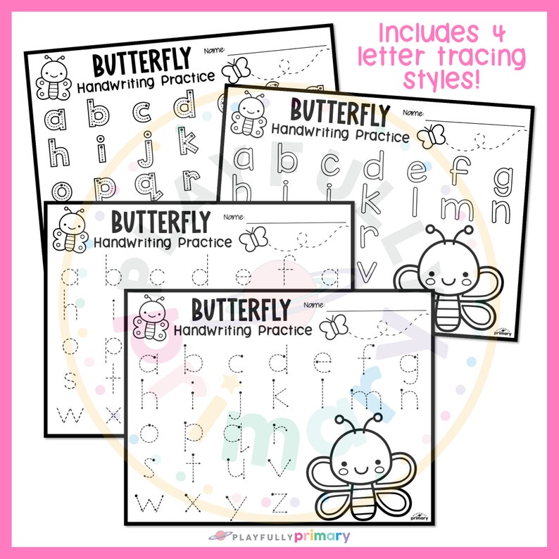 Butterfly Letter Formation Printable - Butterfly Unit Study Activity ...