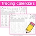 August 2024 Calendar Printable, Kindergarten Calendar Tracing ...