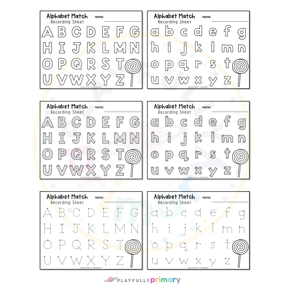 Alphabet Matching Cards, Beginning Sounds Match, Letter Matching ...