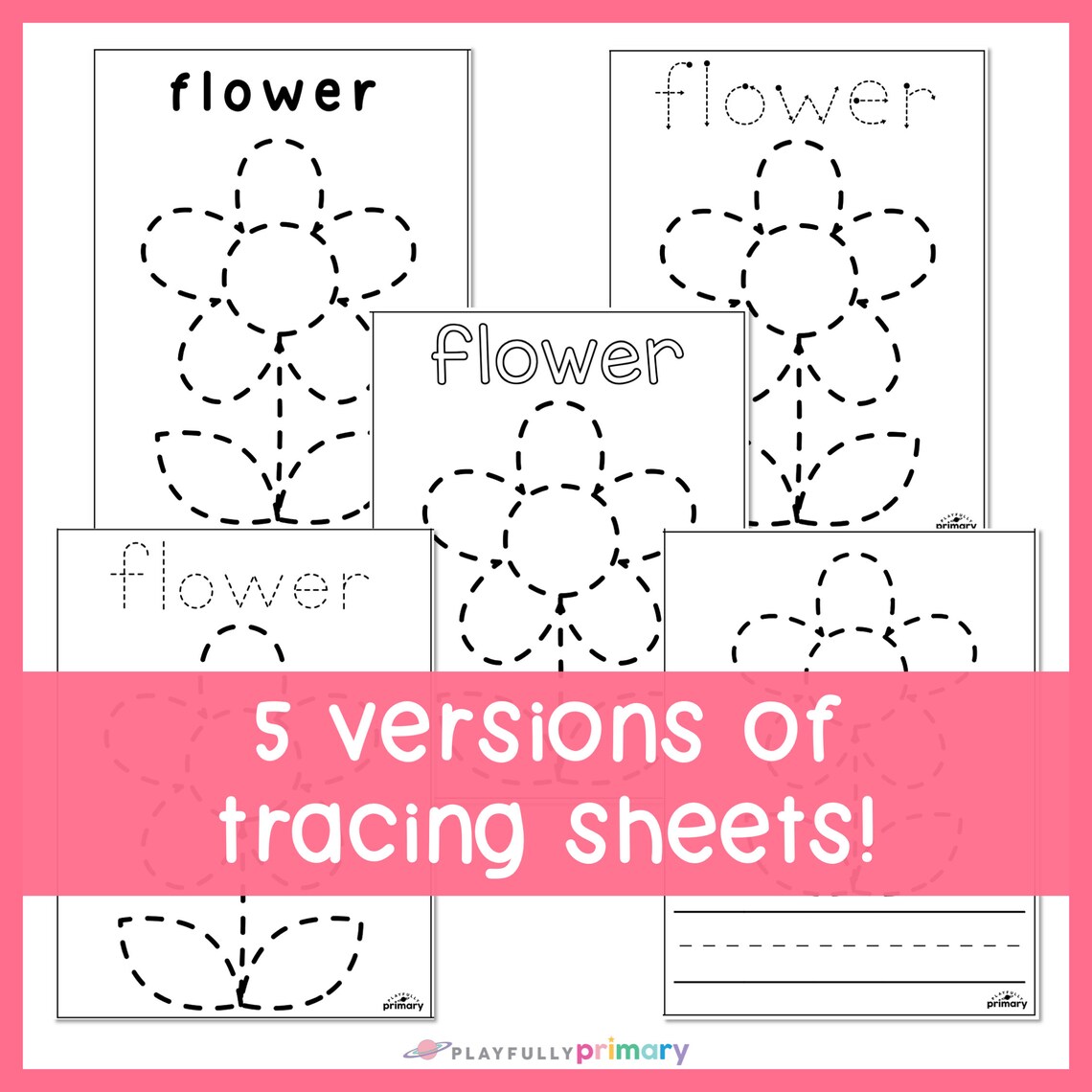 Spring Tracing Worksheets for Preschool, Spring Homeschool Printable ...