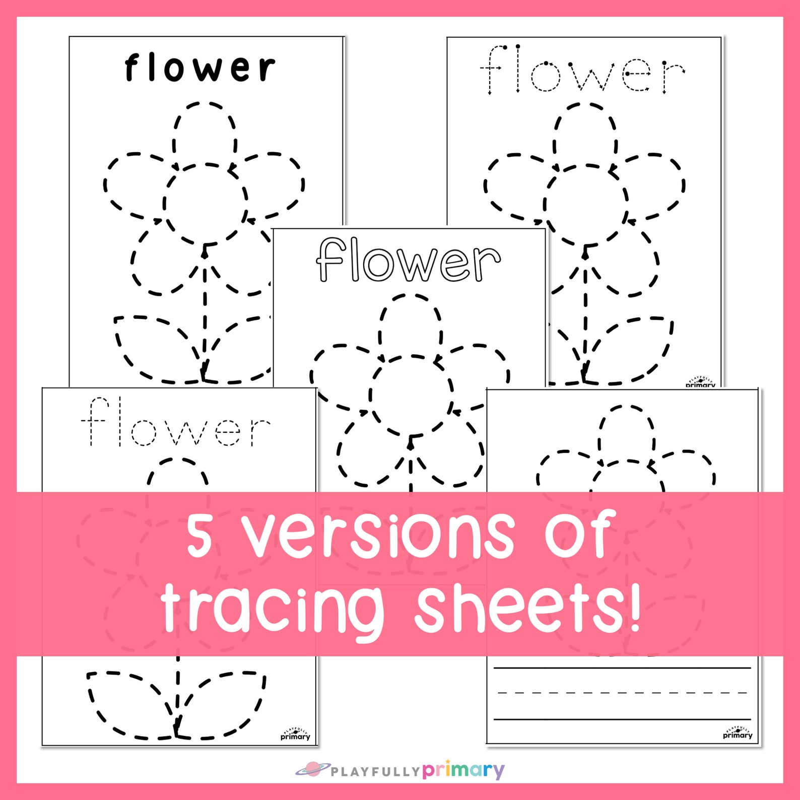 Spring Tracing Worksheets for Preschool, Spring Homeschool Printable ...